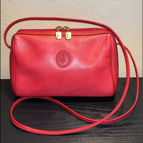 Mark Cross | Bags | Vintage Mark Cross Red Leather Crossbody Shoulder ...